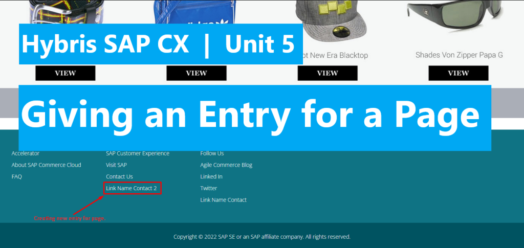 SAP Hybris Tutorial – CMS Giving an entry for a page. | Unit 5 – Pinestran